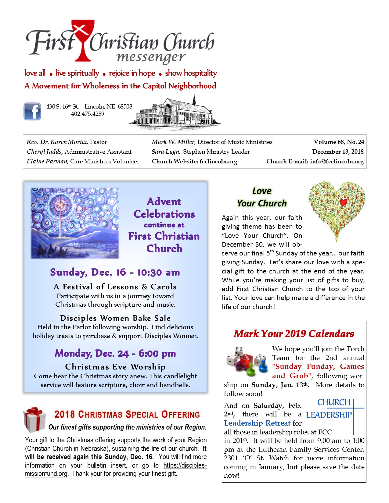 Newsletters » First Christian Church
